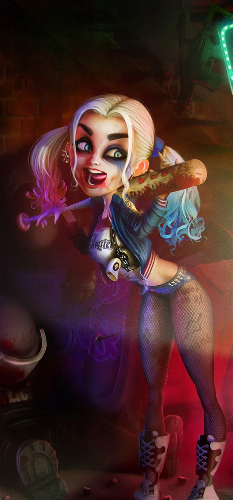 1242x2668 Harley Quinn Digital Artwork Iphone Xs Max Hd 4k Wallpapers