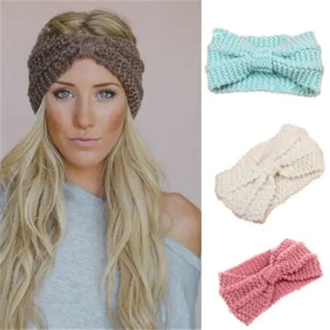 Winter Women Ear Warmer Headwrap Crochet Headband Knit Flower Hairband