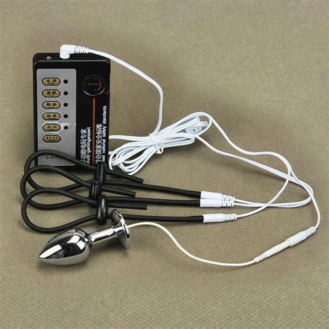 Electro Shock Sex Products Electrical Stimulate Metal Butt Plug Penis