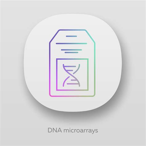 Dna Microarray App Icon Dna Chip Microscopic Chromosome Spots