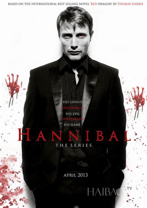《汉尼拔》海报，麦德斯·米科尔森mads Mikkelsen 饰 Dr Hannibal Lecter