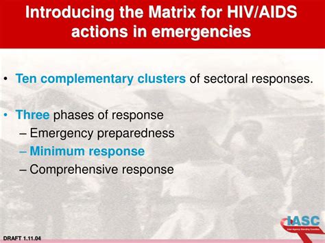 Ppt Workshop Hiv Aids Interventions In Emergency Settings And The