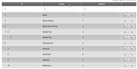 mctreegridview extensions yii php framework
