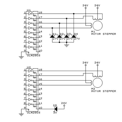 problem with stepper drivers uln2803 electronics forum circuits