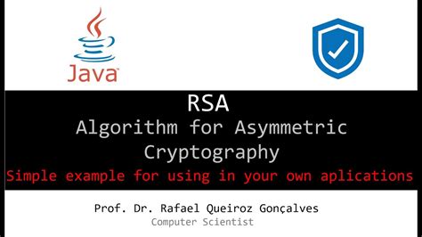 rsa algorithm for asymmetric cryptography java implementation youtube