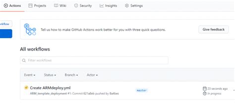 step by step test and deploy arm templates with github