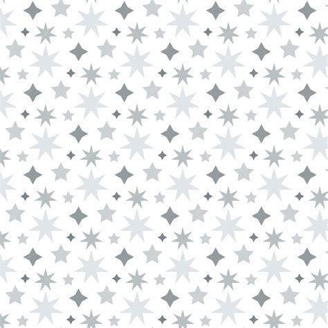 Free Vector Flat Design Silver Stars Pattern Design