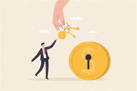 Premium Vector Financial Key Success Unlock Secret Reward For