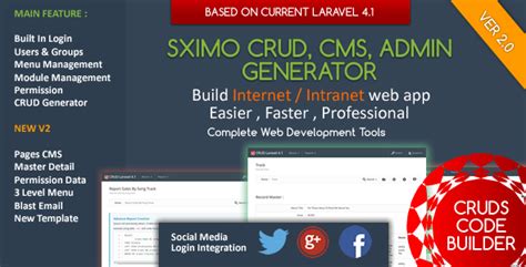 codecanyon laravel cms v2 9 crud builder administrator