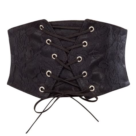 Women Wide Corset Belt Vintage Lace Elastic Band 2018 Stretchy Retro