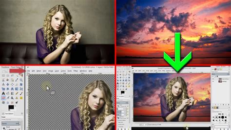 gimp tutorial how to combine blend two pictures together youtube