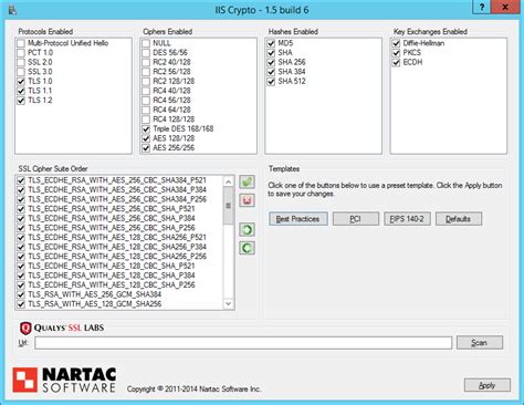 a cipher best practice configure iis for ssl tls protocol