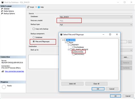 a walk through the sql server 2016 full database backup