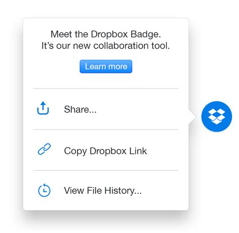 shared links give people view only access to your files dropbox