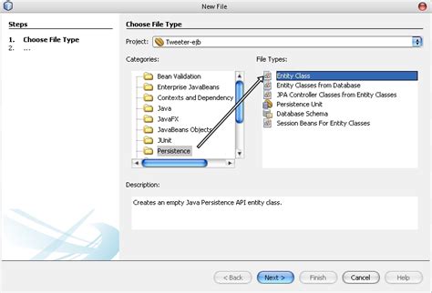 online tweeter enterprise application creating an