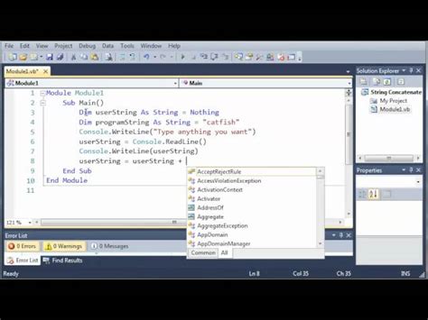 visual basic tutorial 18 concatenate strings coders website