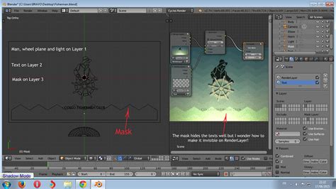 mask layer shown on renderlayer compositing and post processing