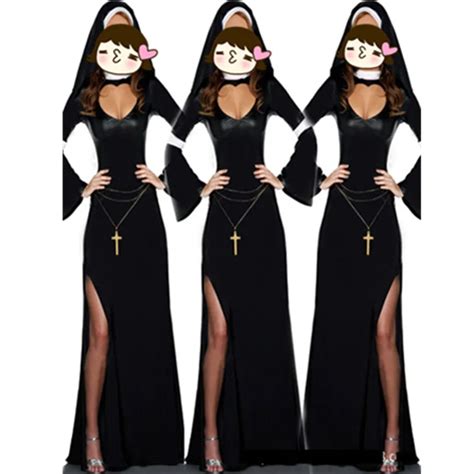 Adult Womens Halloween Long Costume Sexy Mother Superior Arabia Nun