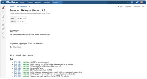 how to document releases and share release notes confluence data