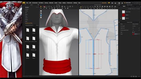 3d Cloth Modeling Of Assassins Creed Character In Marvelous Designer