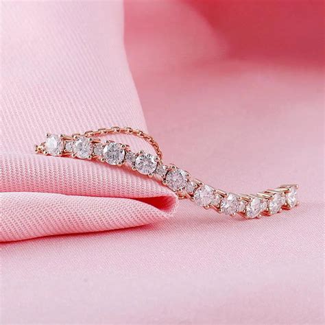 18k Rose Gold Tennis Moissanite Bracelet 2 8ctw Moissanite Engagement