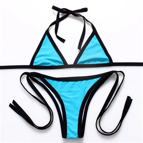 2018 Sexy Thong Micro Bikini Women Swimsuit Brazilian Bikinis Set