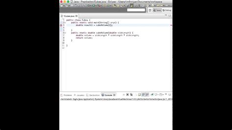 compute the volume of a cube java youtube