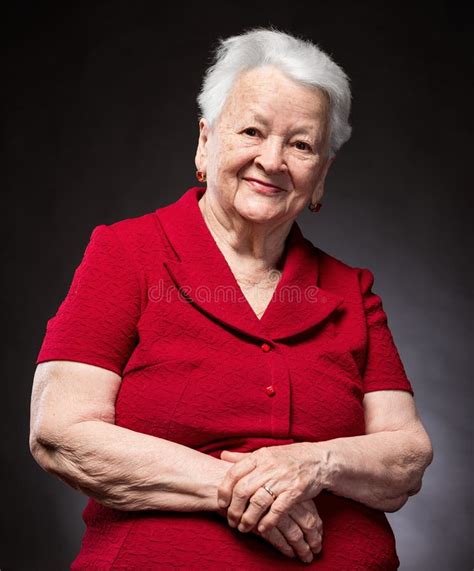 Portrait Of Beautiful Smiling Old Woman Stock Image Image Of Cute