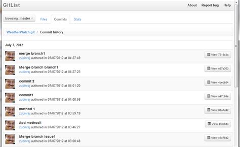 setting up a git repository zubin s web log
