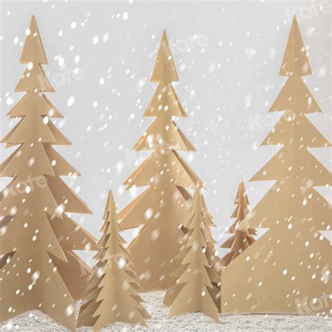 Kate Christmas Trees Backdrop Winter Light Snow Designed By Emetselch
