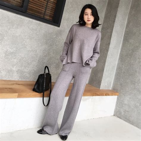 Buy Women Sweater Suit And Sets Casual Knitted