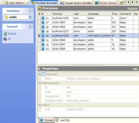 mysql admin tool mysql client for windows by sql maestro group