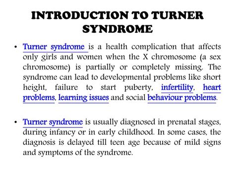 Ppt Turner Syndrome Causes Symptoms And Treatment Powerpoint