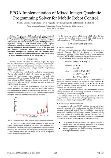 pdf fpga implementation of mixed integer quadratic programming solver