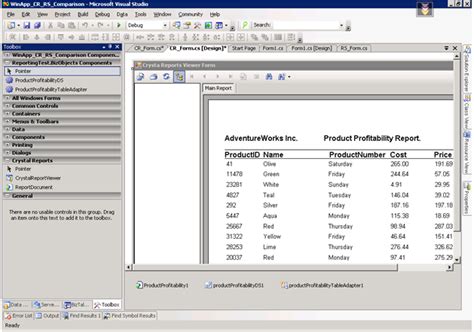 crystal reports and reporting services