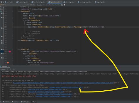 flutter null check operator used on a null value bang operator