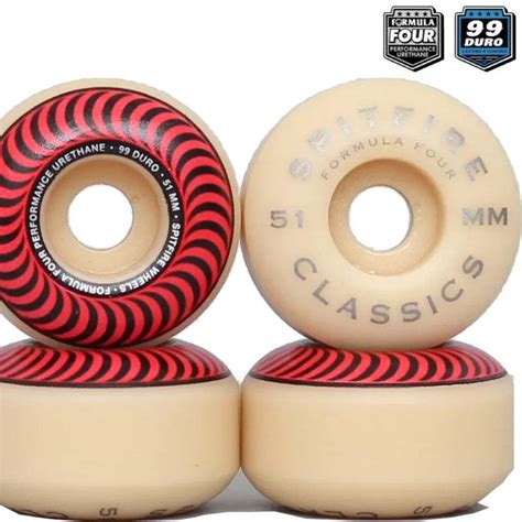 スピットファイアー ウィール Spitfire Wheel Formula Four F4 Classic 99d 51mm Red スケボー