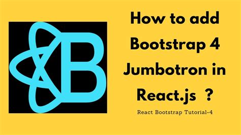 how to add bootstrap 4 jumbotron in react js react bootstrap tutorial