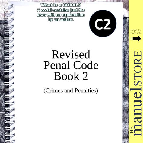 Codal Notebook 2023 Criminal Laws Revised Penal Code Rpc