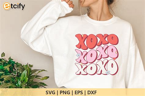 Xoxo Retro Design Valentine Xoxo Svg Graphic By Etcify · Creative Fabrica