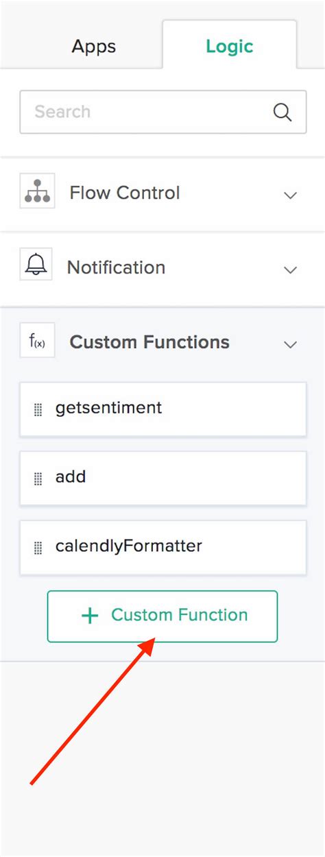 custom functions in zoho flow