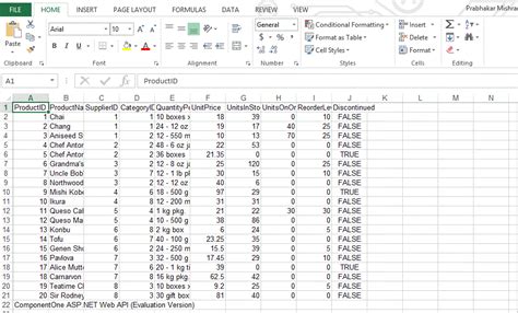 how to generate excel from xml and json data using c componentone my