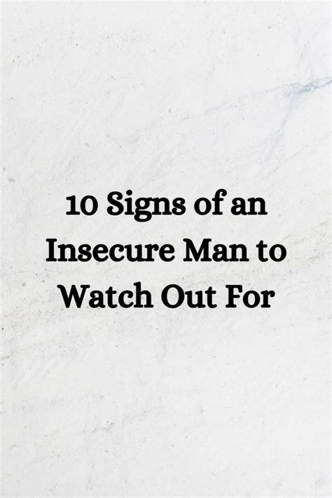 10 Signs Of An Insecure Man To Watch Out For [video] In 2024 Insecure