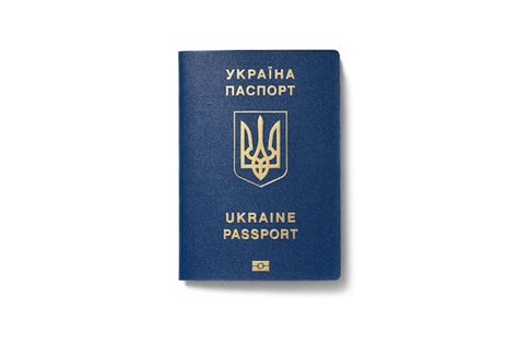 Premium Photo Ukrainian Blue Foreign Biometric Passport With A Chip