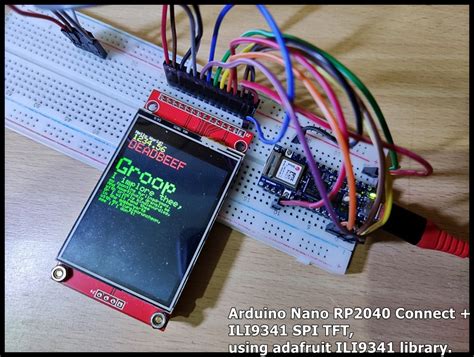 arduino er arduino nano rp2040 connect ili9341 spi tft using