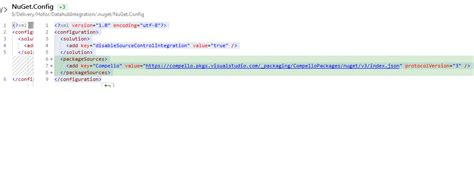 warning in nuget task push only no package sources were found in