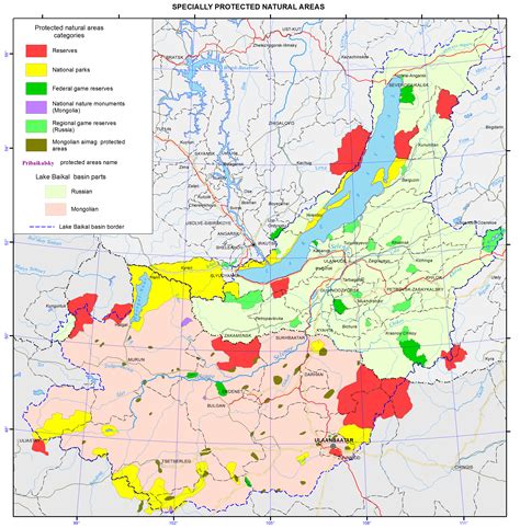 124 Specially Protected Natural Areas Map — English