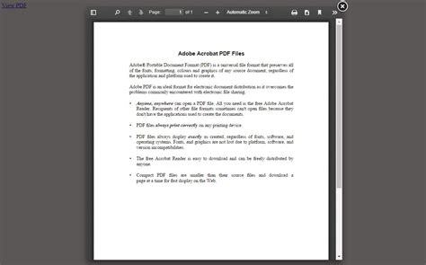 javascript how to embed pdf js in a fancybox stack