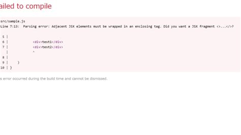 react エラー「parsing error adjacent jsx elements must be wrapped in an