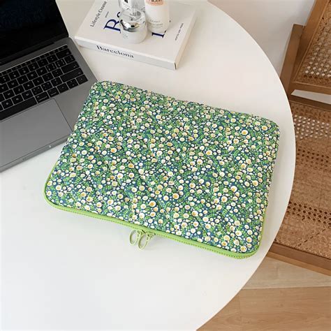Floral Pattern Laptop Sleeve Kawaii Pen Shop
